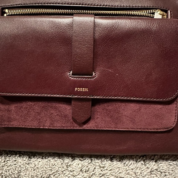 Fossil | Bags | Fossil Kinley Large Crossbodyshoulder Bag Fig Color ...